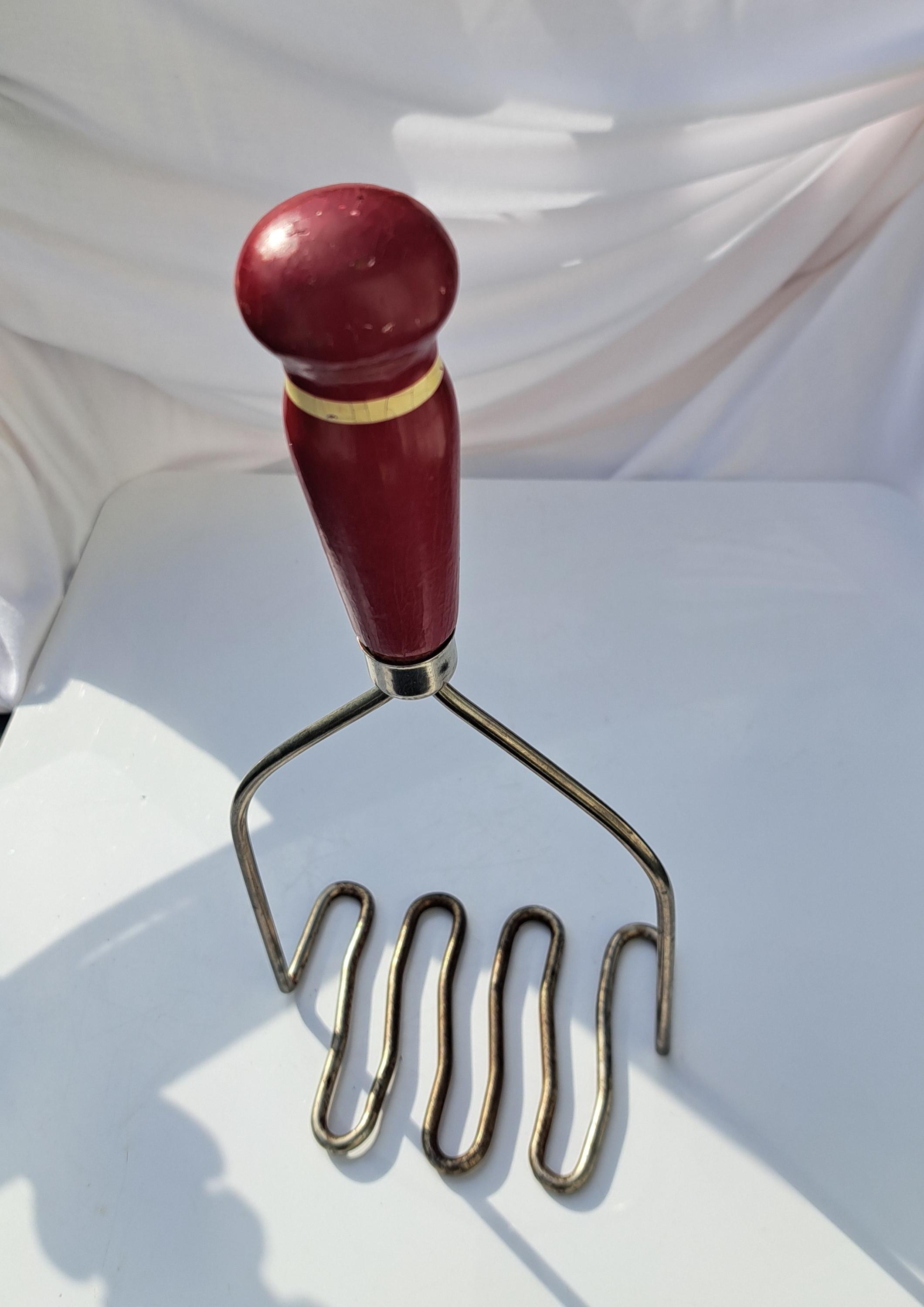 Red Handled Potato Masher Vintage Primitive Kitchen Utensil Decor - Etsy