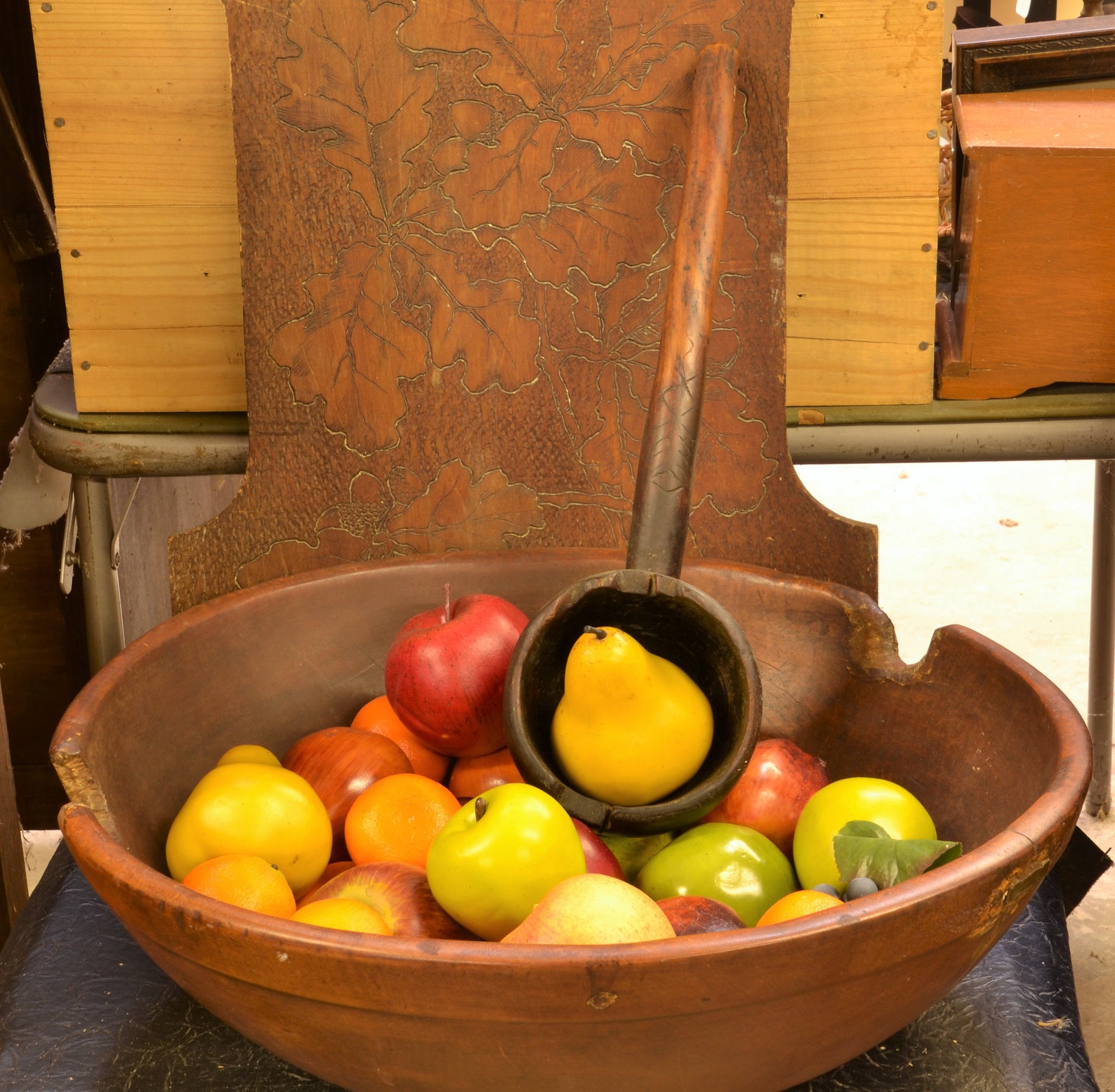 Treenware Bowl Burl Wood Ladle Early 19th Century American | Etsy