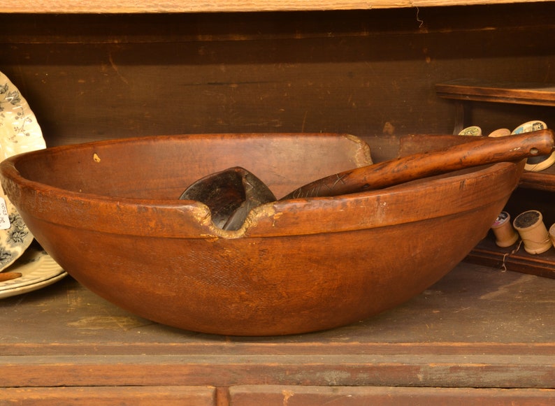 Treenware Bowl Burl Wood Ladle Early 19th Century American | Etsy