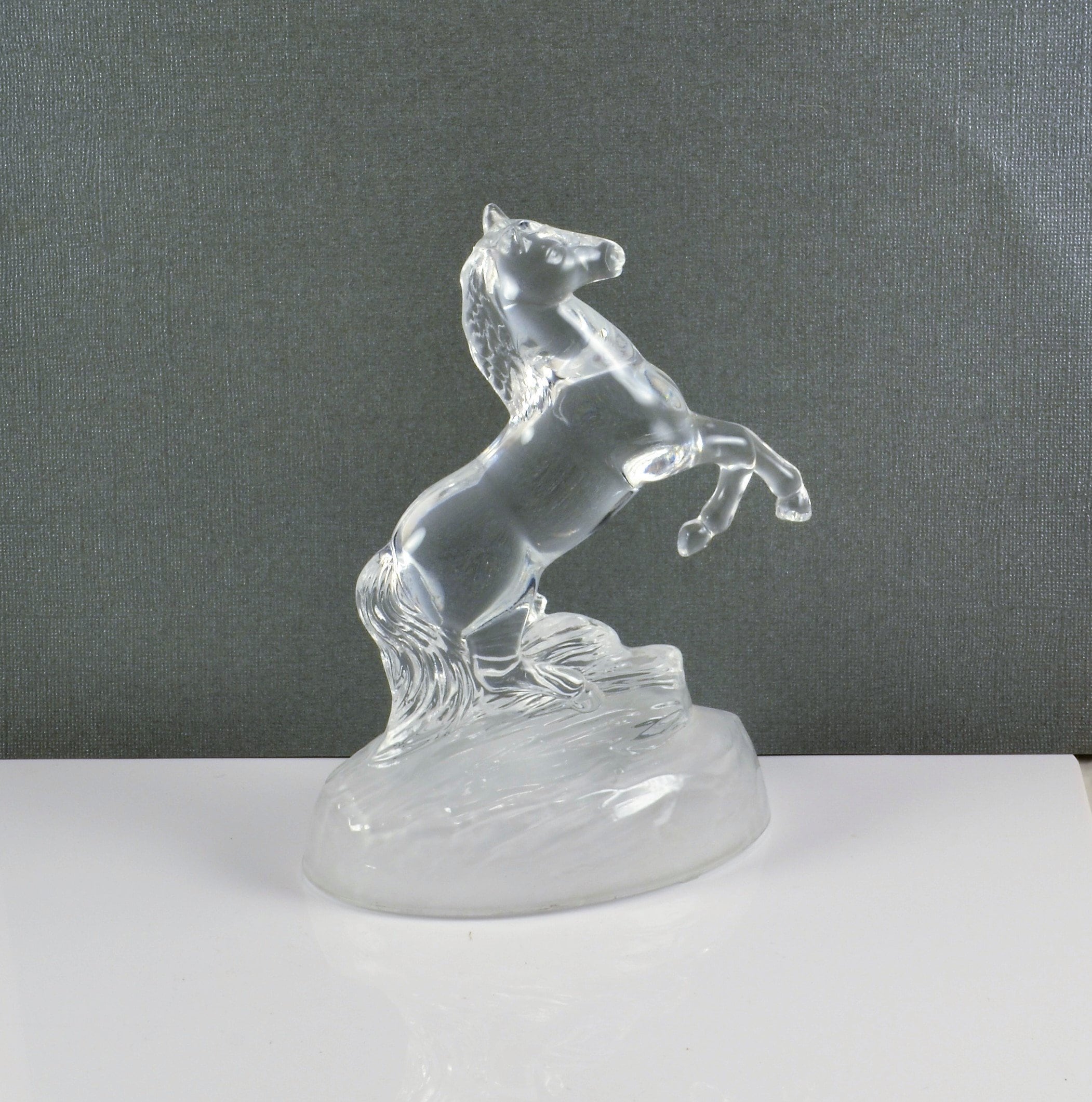 Horse Stallion Figurine Lead Crystal Glass Cristal D’arques Cheval J G ...