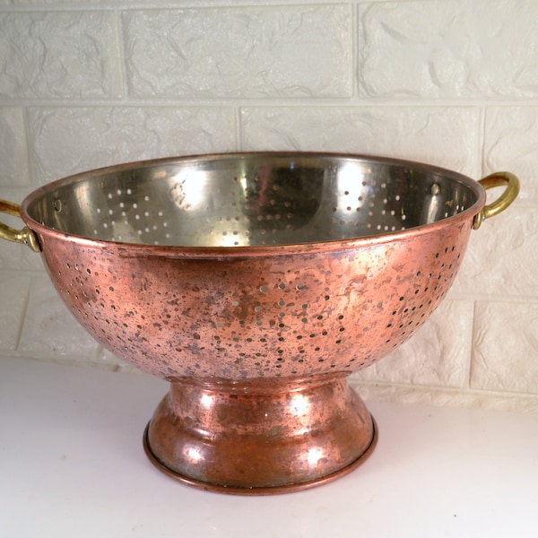 Copper Colander - Etsy