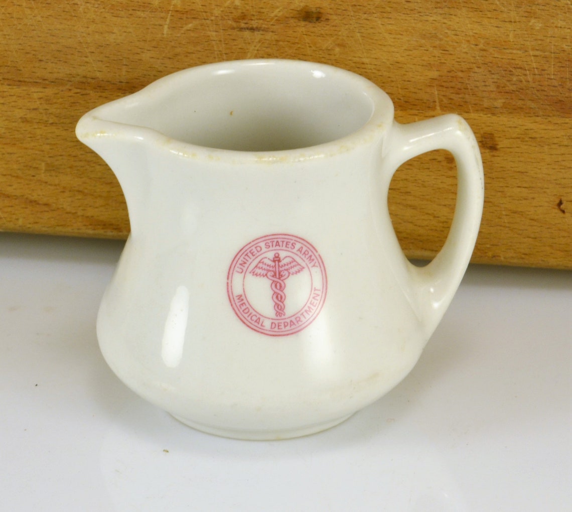 Personal Ironstone Creamer US Army Medical Department Logo - Etsy