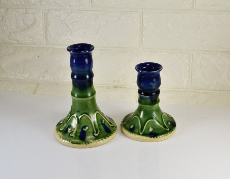 2 Candlestick Holders Ireland Castle Arch Pottery Kilkenny - Etsy