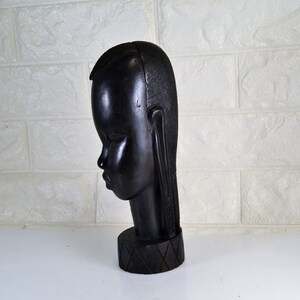 Ebony Wood Bust Carved African Art Tribal Warrior Head Sculpture - Etsy