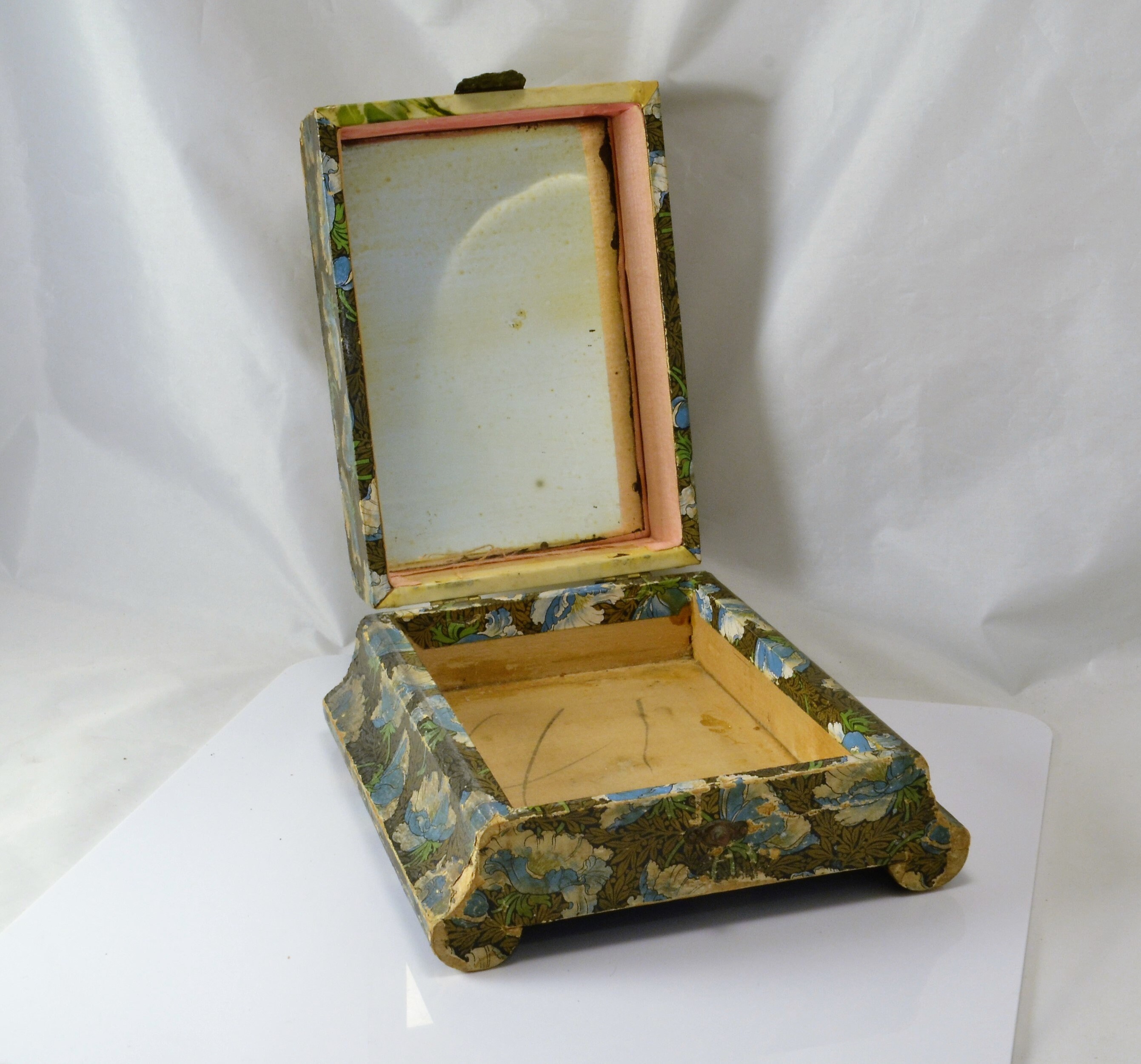 Victorian Celluloid on Wood Portrait Box W/ Inside Mirror | Etsy