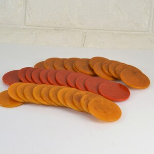 Bakelite Catalin Poker Chips 3 Color Choices RED Light Marbled ...