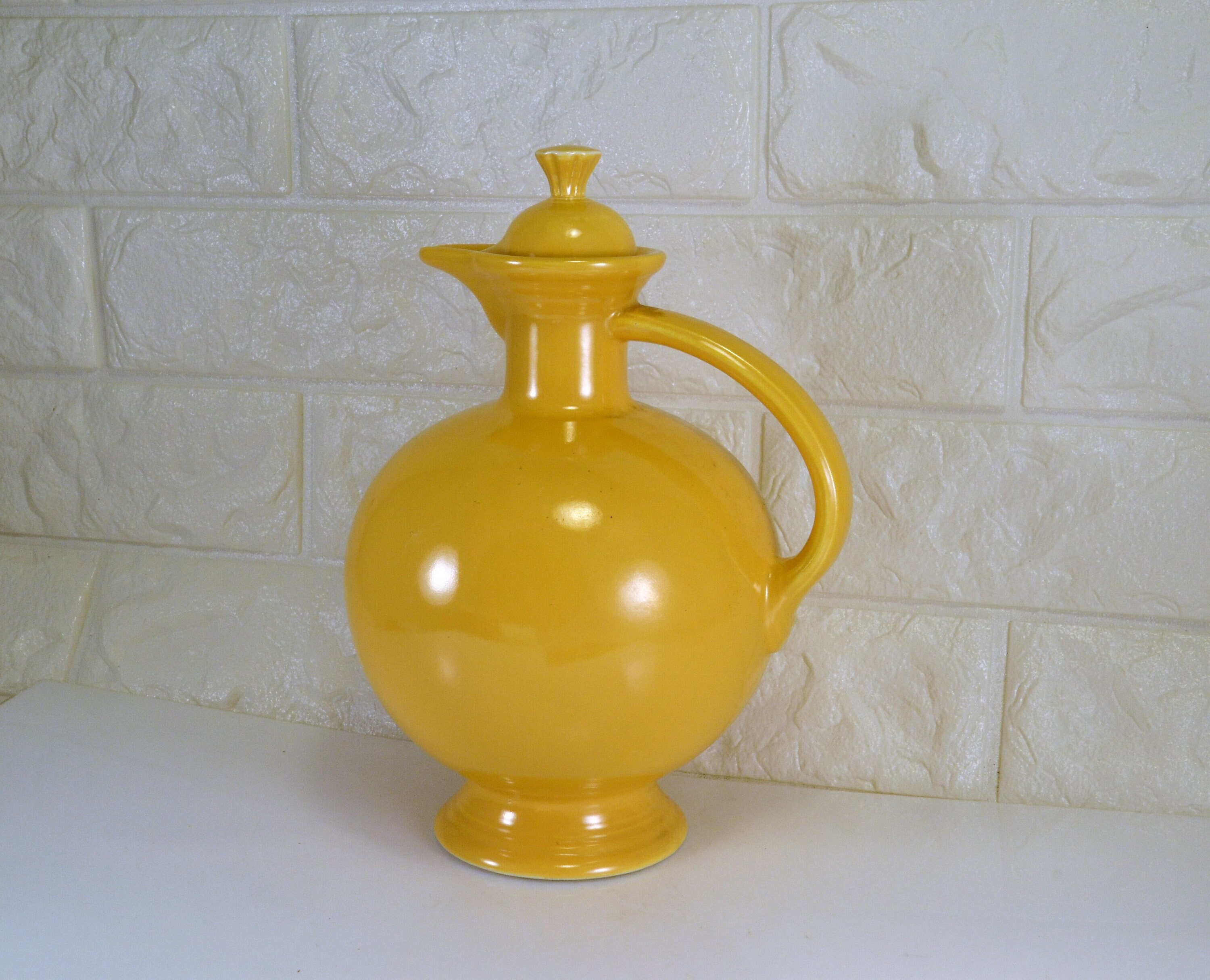 Fiesta Carafe Water Jug Original Yellow Designer Frederick | Etsy