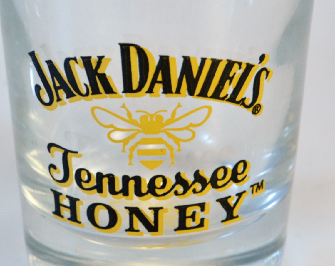 Jack Daniels Tennessee HONEY Shot Glasses With BEE Logo on Bottom and ...
