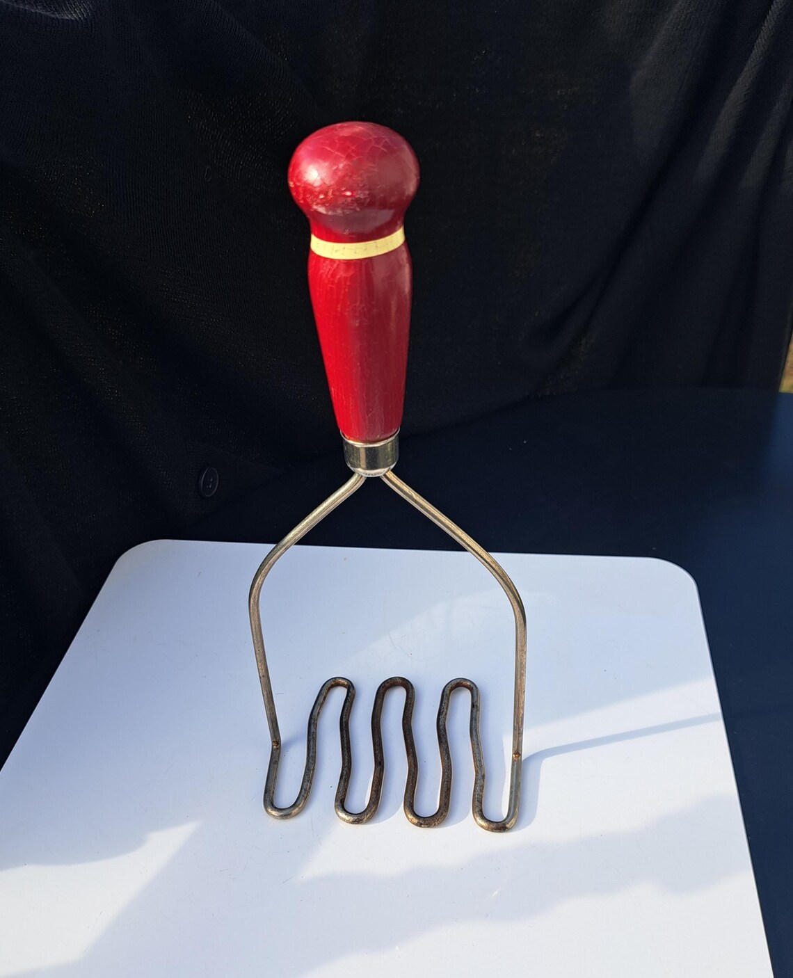 Red Handled Potato Masher Vintage Primitive Kitchen Utensil Decor - Etsy