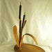 Duck Decoy Carved Wood Cattail Sculpture Artist Michael Wilson Stamped ...