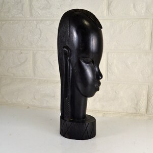 Ebony Wood Bust Carved African Art Tribal Warrior Head Sculpture - Etsy