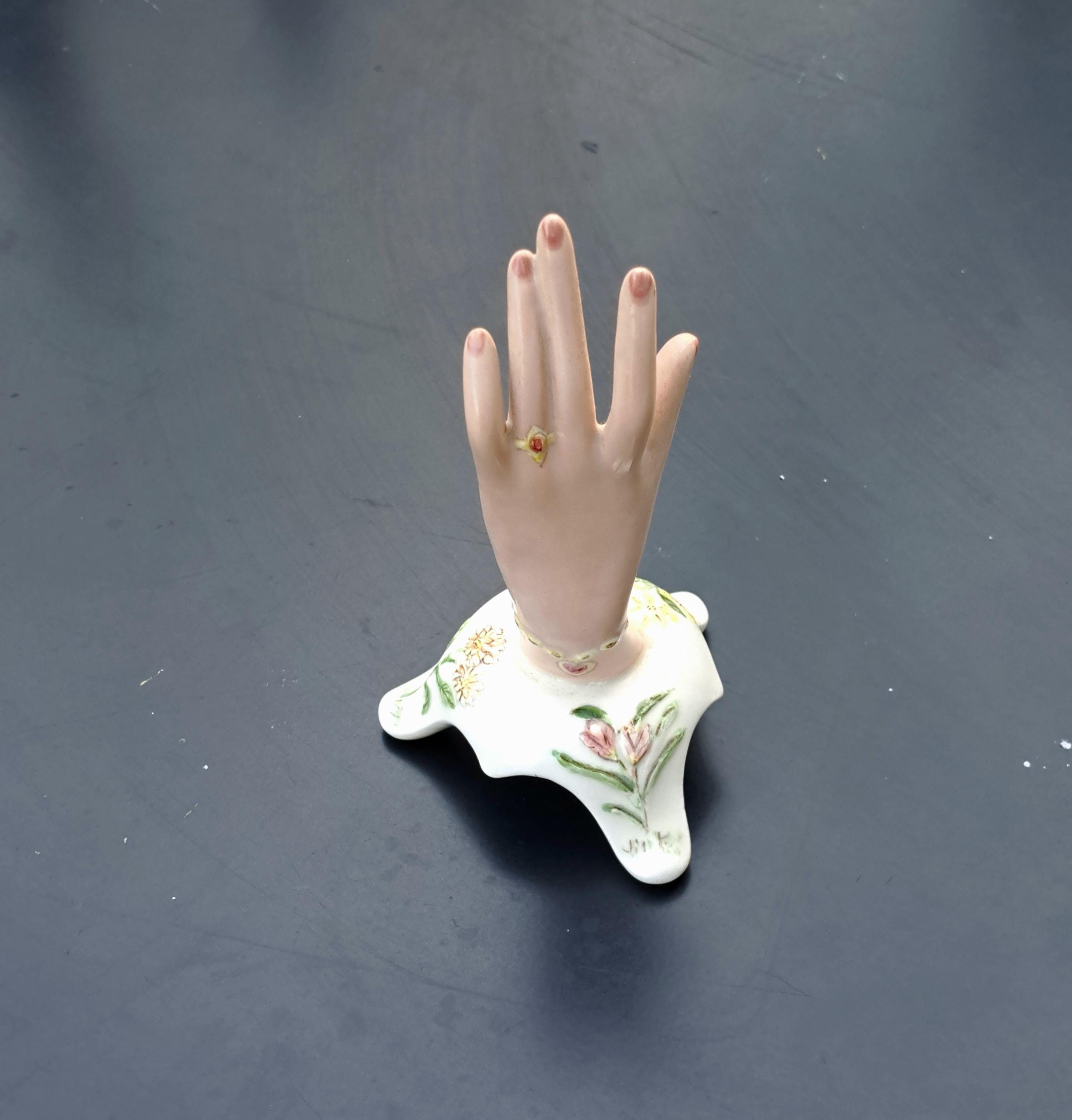 Porcelain hand ring holder store