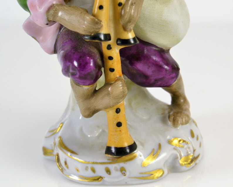 Sitzendorf Figurine Monkey Band Bagpipe Player Germany - Etsy
