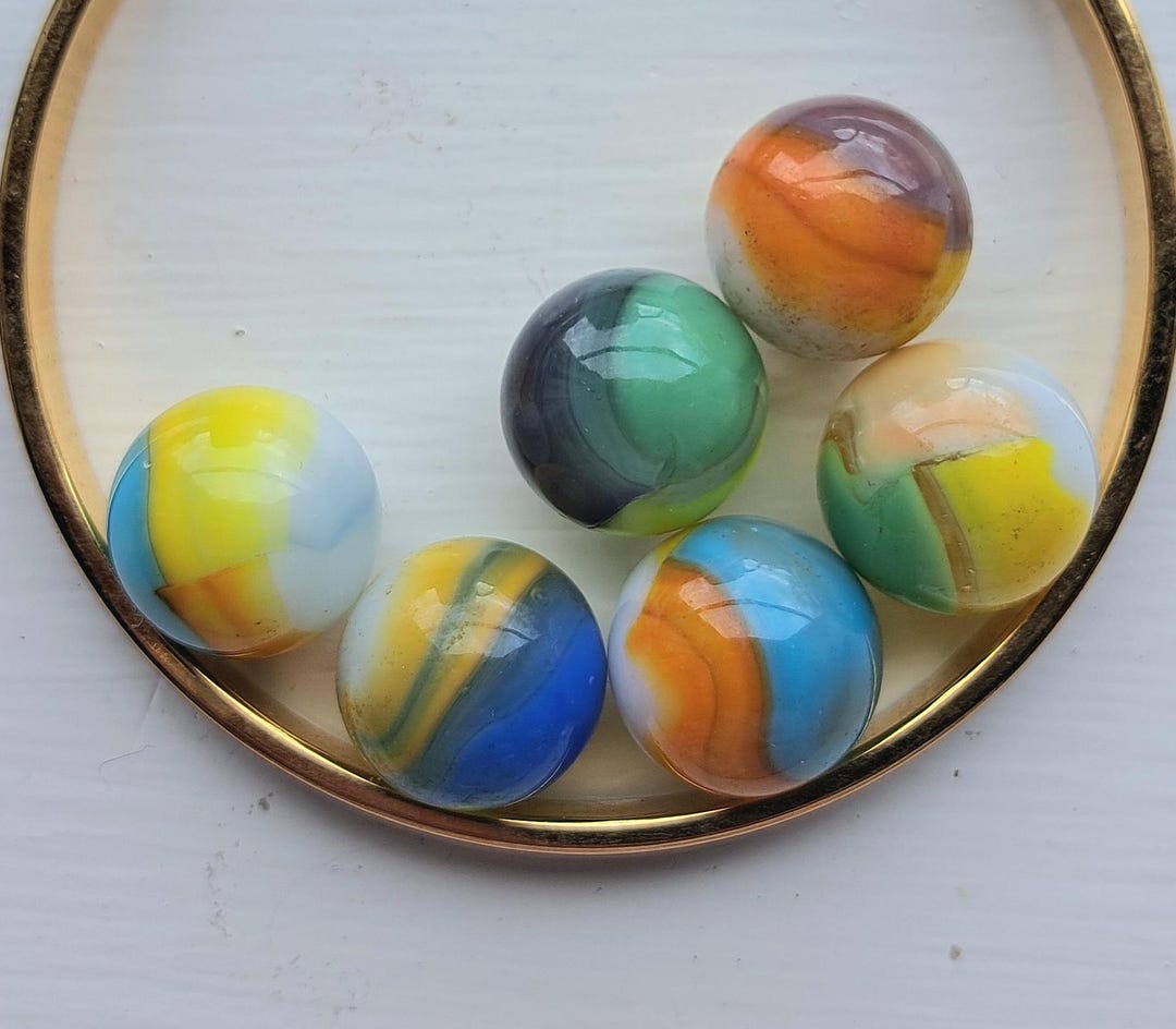6 Marbles Vitro Agate Tiger Eye Type 1 Mint - Etsy