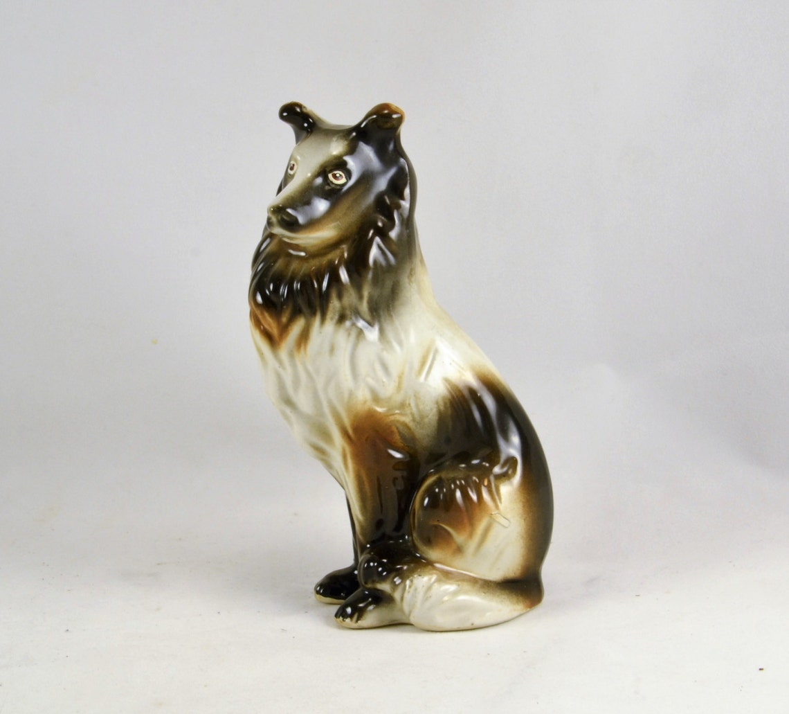 Collie Dog Figurine - Vintage Japan Ceramic Pottery - Large Size - Etsy
