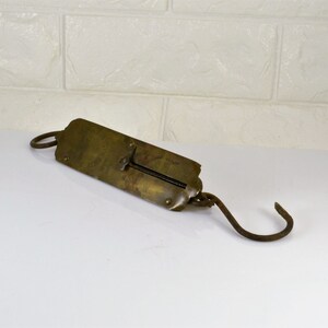 Chatillon Hanging Scale Antique Spring Balance Brass Front 25 Pound ...