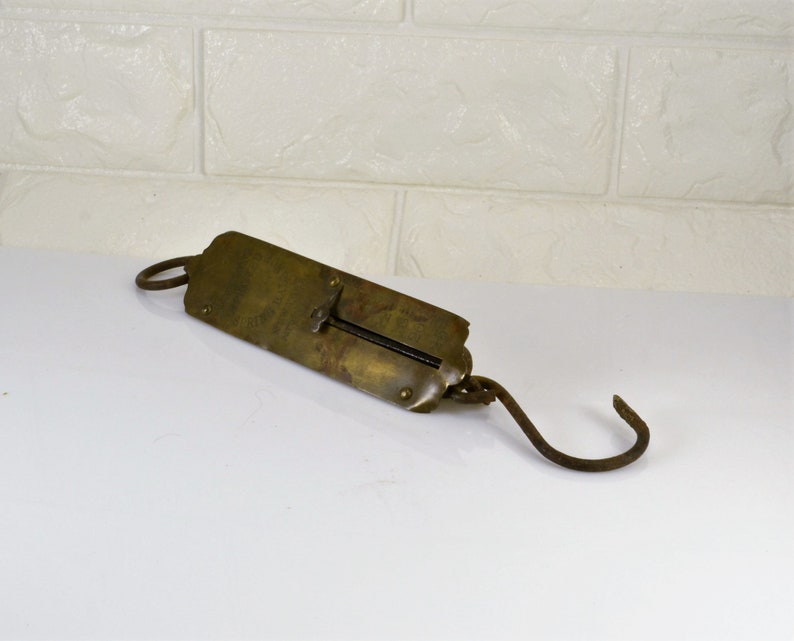 Chatillon Hanging Scale Antique Spring Balance Brass Front 25 - Etsy
