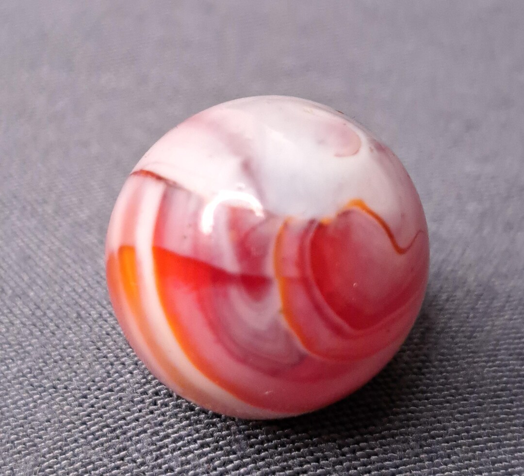 CAC Marble 2 Seam Transparent Slag Red Orange Christensen Agate Company ...