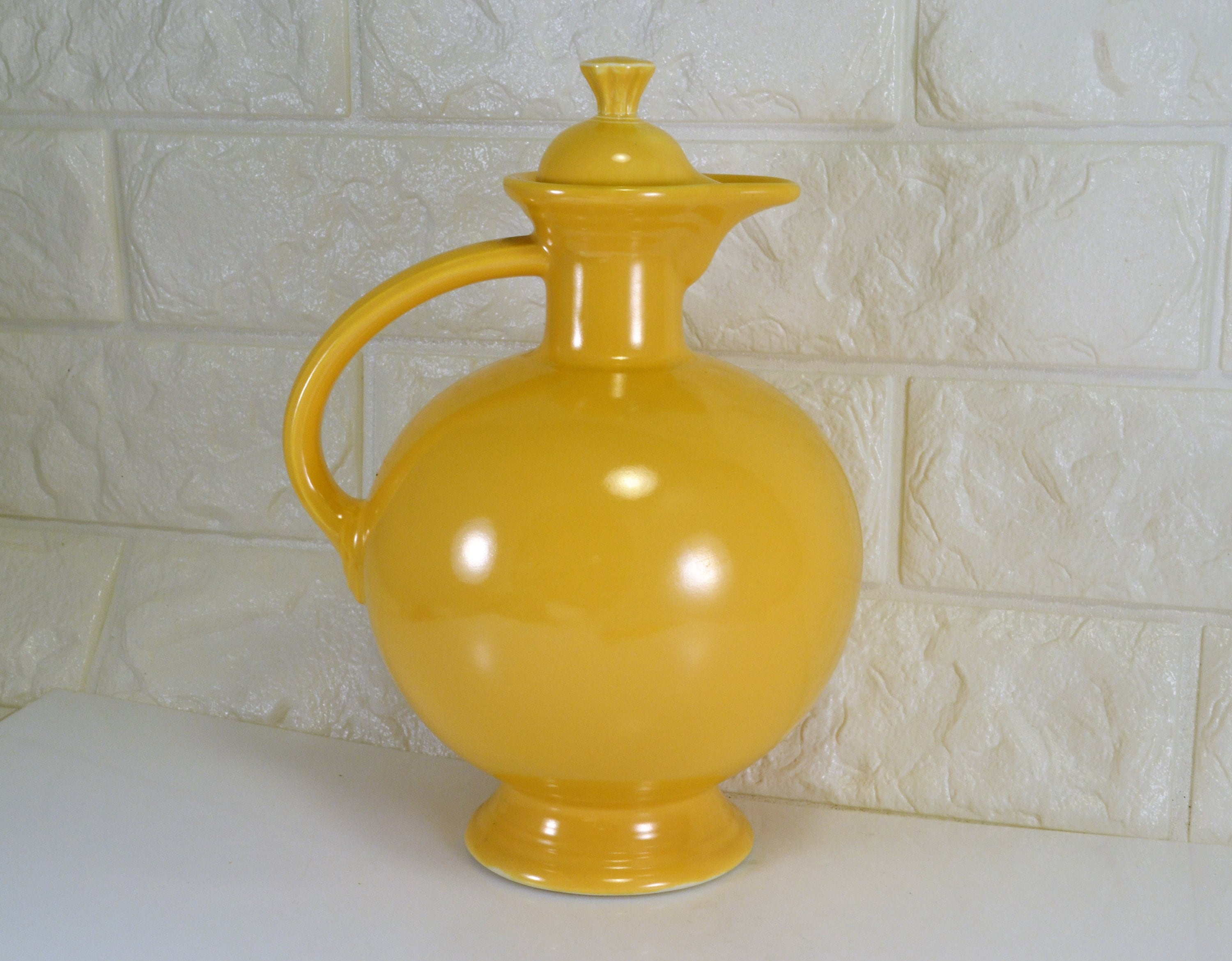 Fiesta Carafe Water Jug Original Yellow Designer Frederick | Etsy