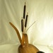 Duck Decoy Carved Wood Cattail Sculpture Artist Michael Wilson Stamped ...