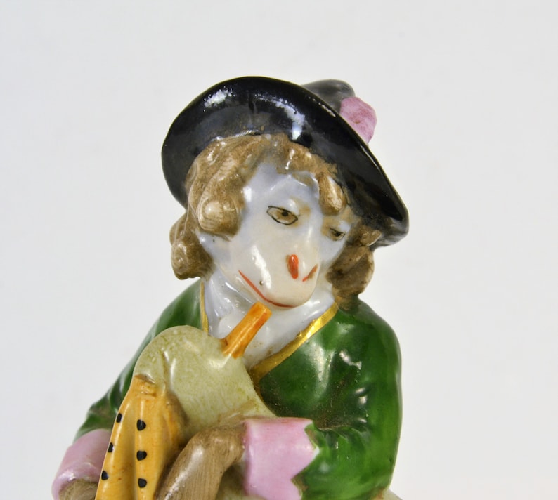 Sitzendorf Figurine Monkey Band Bagpipe Player Germany - Etsy