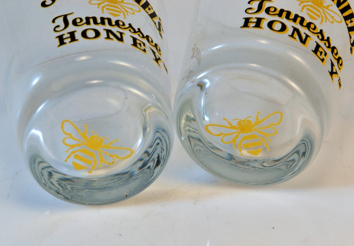Jack Daniels Tennessee HONEY Shot Glasses With BEE Logo on Bottom and ...