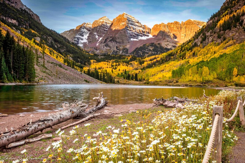 Maroon Bells Sunrise Landscape Photography Colorado Fall Colors Lake ...