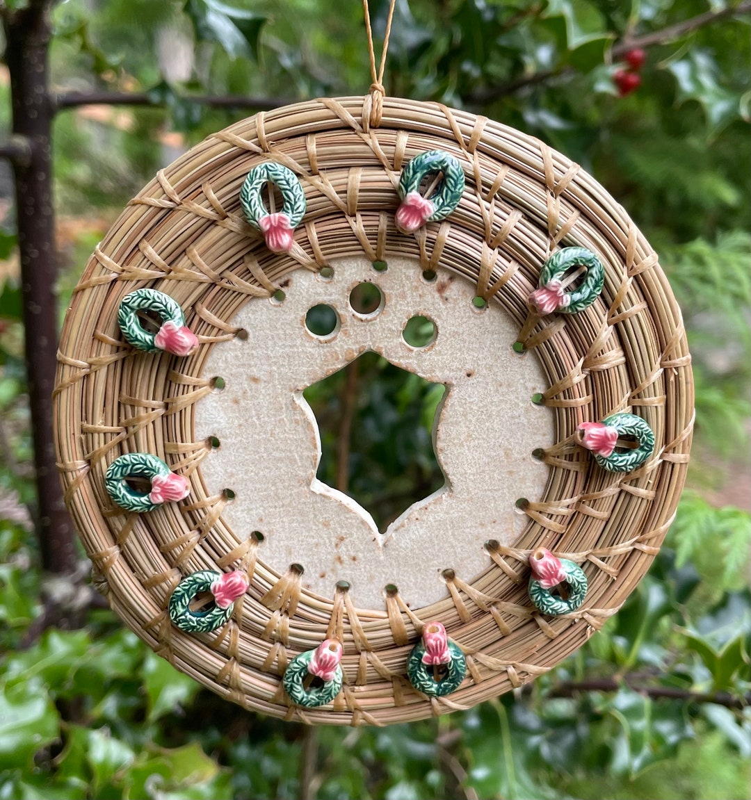Charming Hand-stitched and Coiled Pine Needle Christmas Ornament With ...