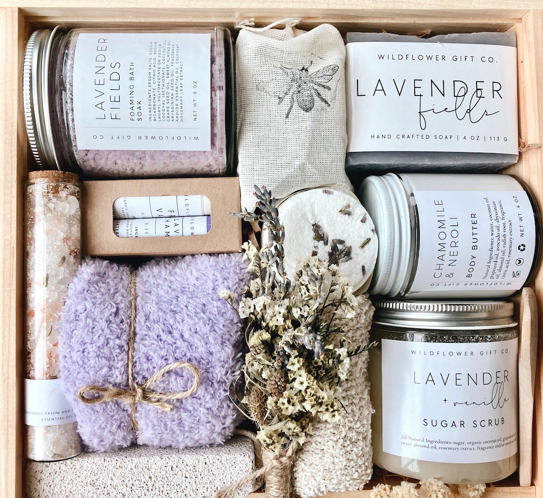 Lavender Self Care Spa Gift Box | Relaxation Spa Gift | Self Care Her ...