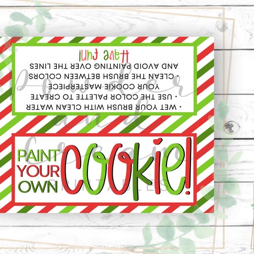 Christmas PYO Cookie Treat Bag Topper/ Printable Treat Bag - Etsy