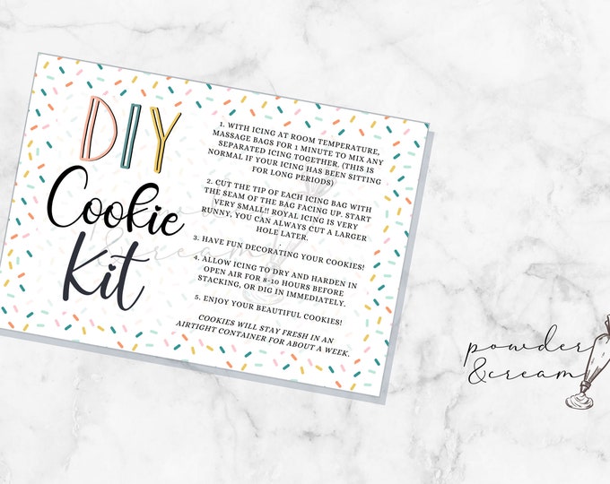 DIY Cookie Kit Instructions. DIY Cookie Kit Directions. Cookie Kit ...