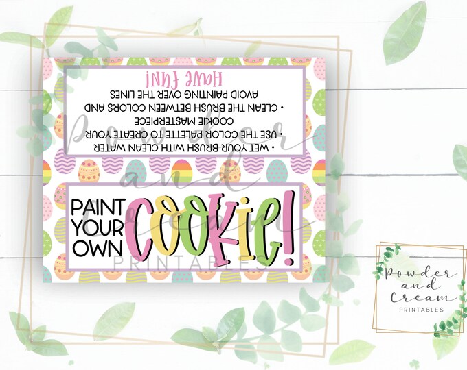 Paint Your Own Easter Egg Cookie Kit - Etsy