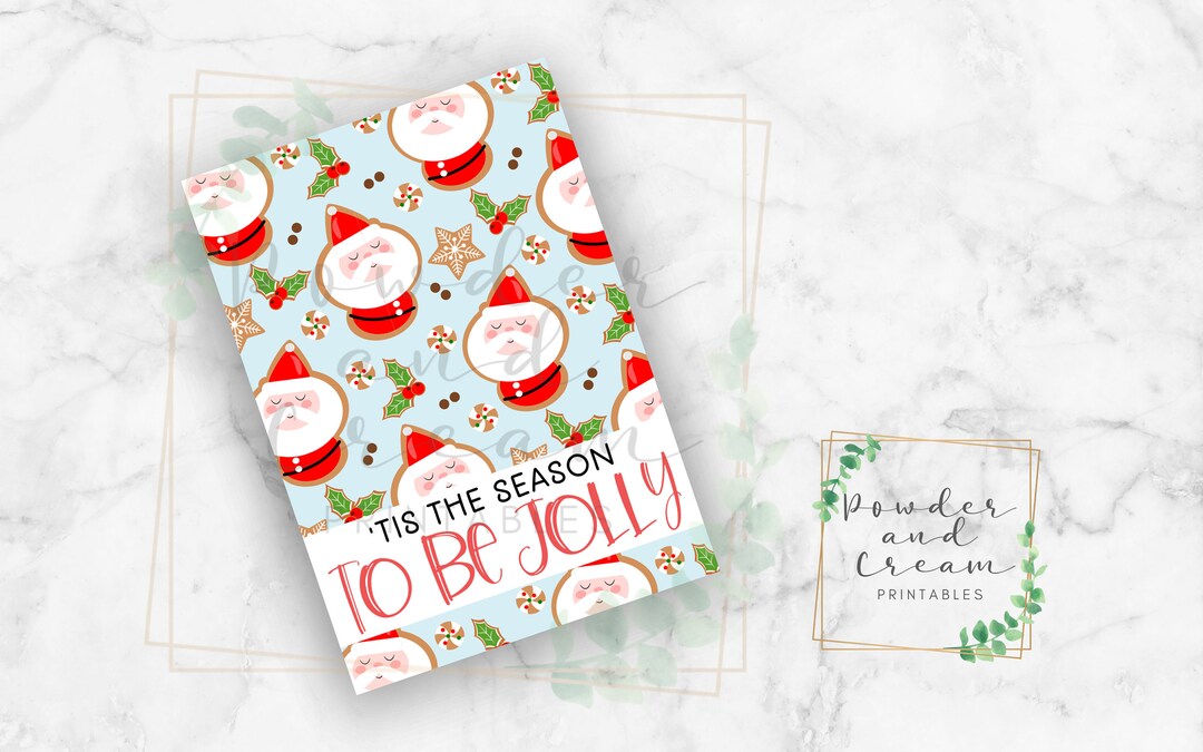 Printable Mini Cookie Card - 3.5" X 5" Merry Christmas - Tis the Season ...