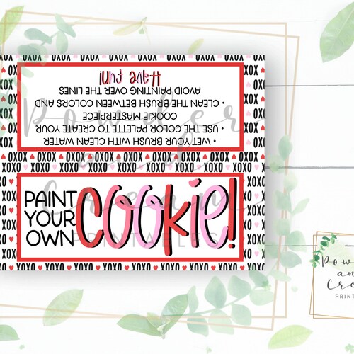 Paint Your Own Cookie Bag Topper. Paint Your Own Cookie - Etsy