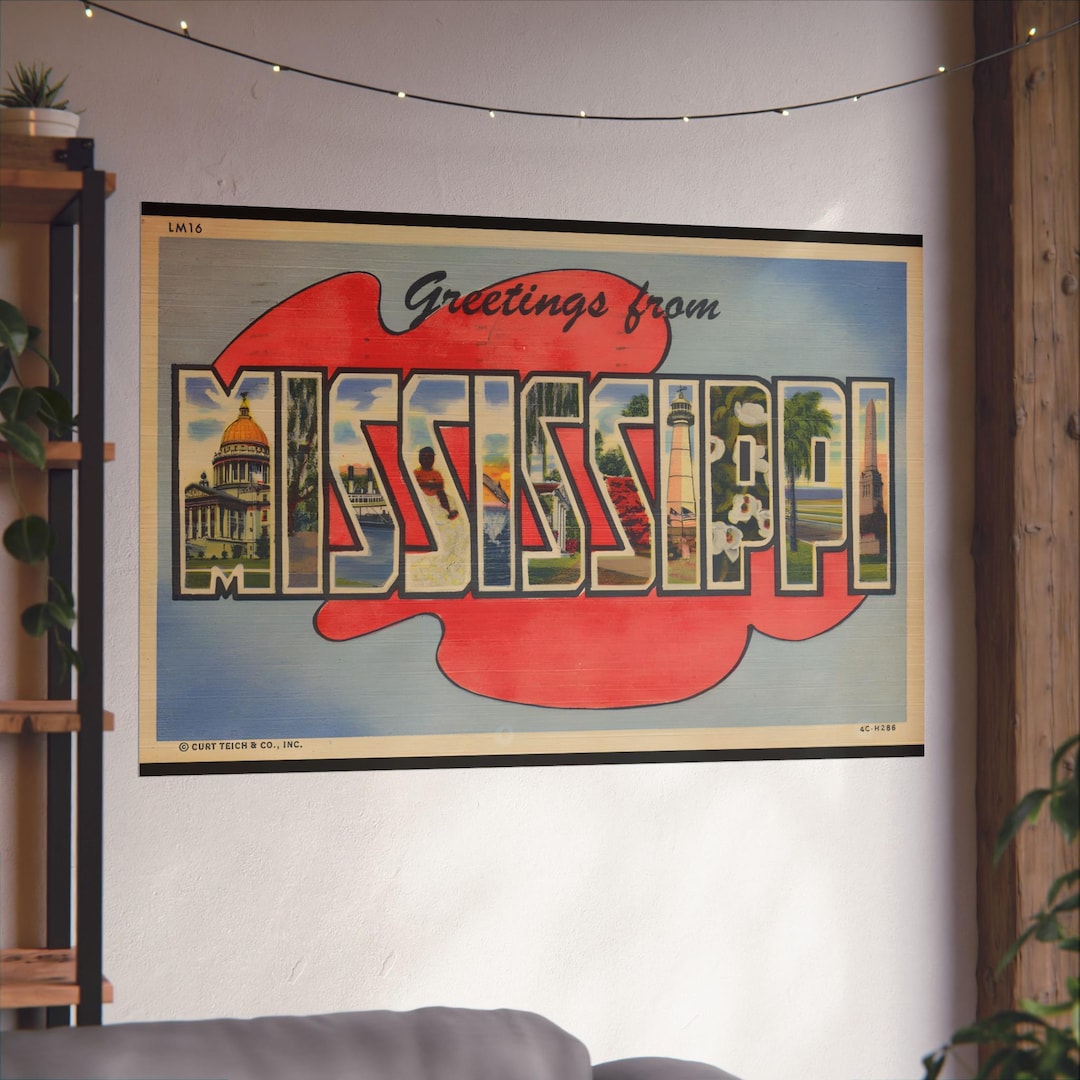 Vintage Mississippi Greetings: A Postcard Journey Through the Magnolia ...