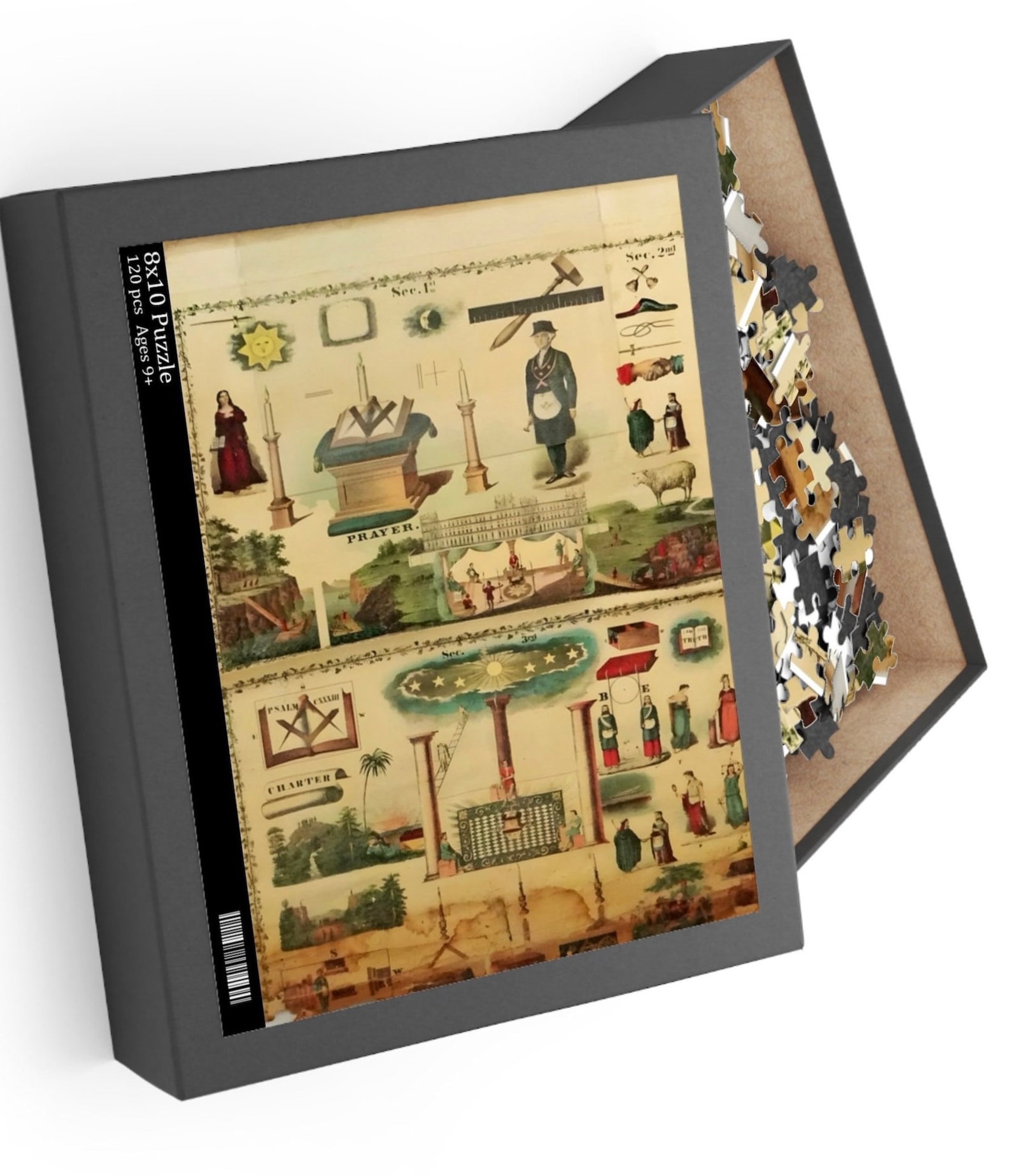 Masonic Jigsaw Puzzle Lodge Symbols and All-seeing Eye Ceremonial - Etsy