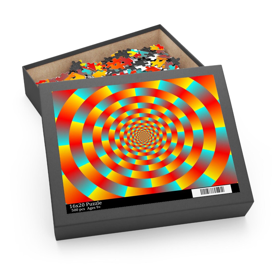 Hypnotic Vortex Optical Illusion Puzzle, Family Game, Brain Teaser - Etsy
