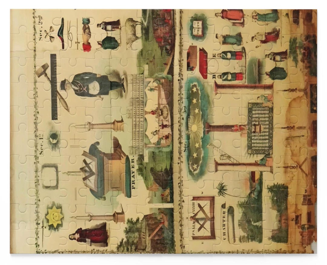 Masonic Symbols and All-seeing Eye Puzzle - Etsy