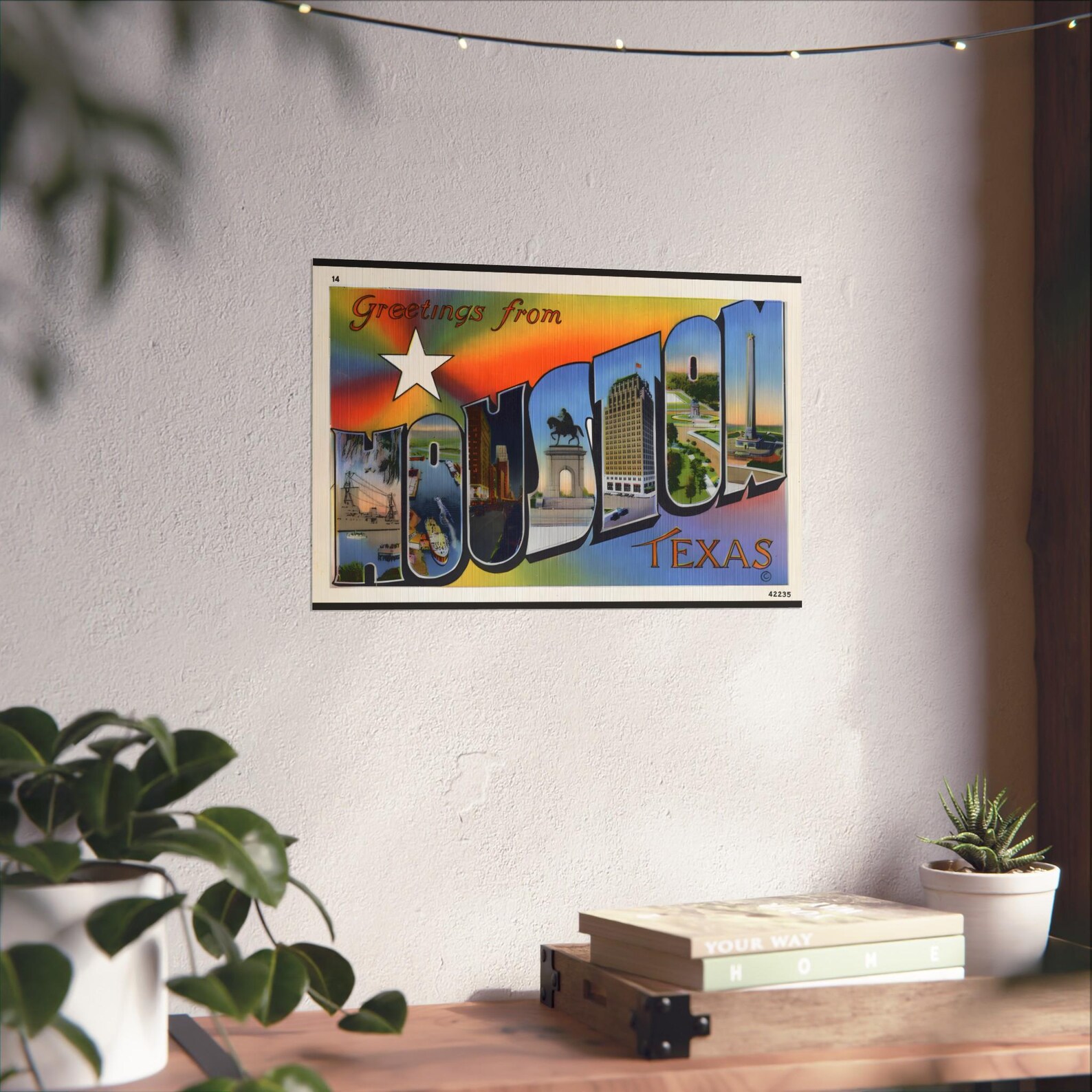 Vintage Houston: A Lone Star City Postcard Panorama - Fine Art Poster ...