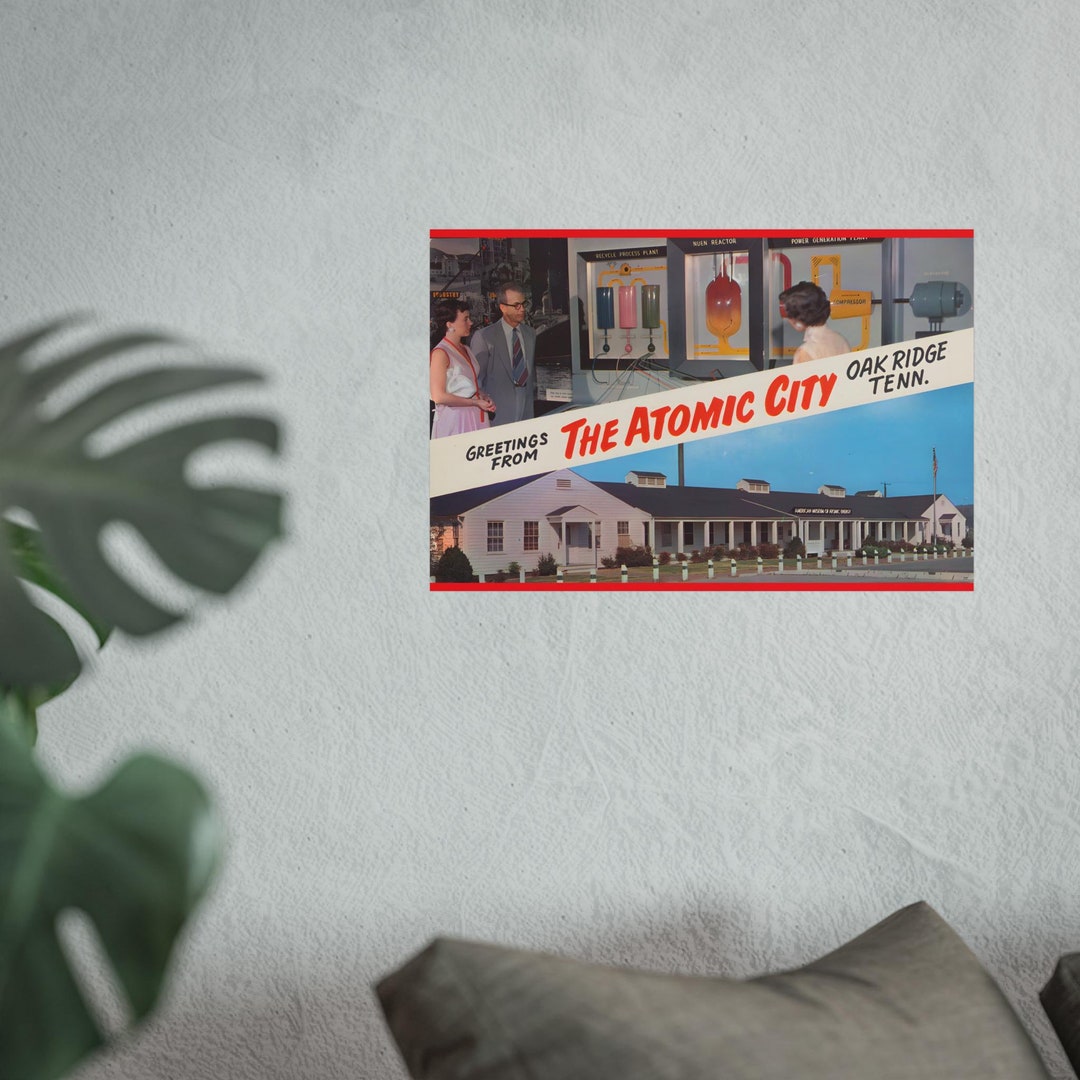 Atomic City Greetings: Oak Ridge's Nuclear Legacy in Vintage Postcard Fine Art Poster - Etsy