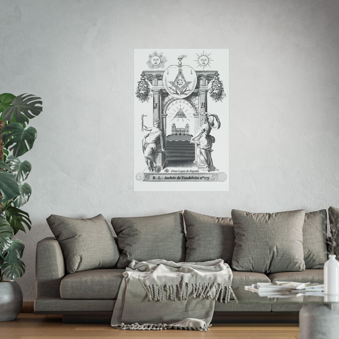 Masonic Gateway: Symbolic Portal to Spanish Freemasonry Fine Art Poster ...