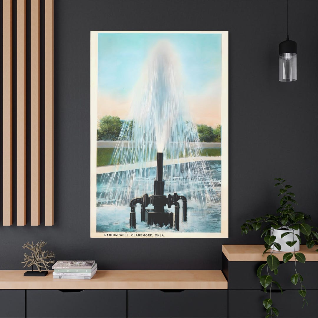 Canvas Art, Radium Waters Vintage Scene Claremore Oklahoma, 'radium ...