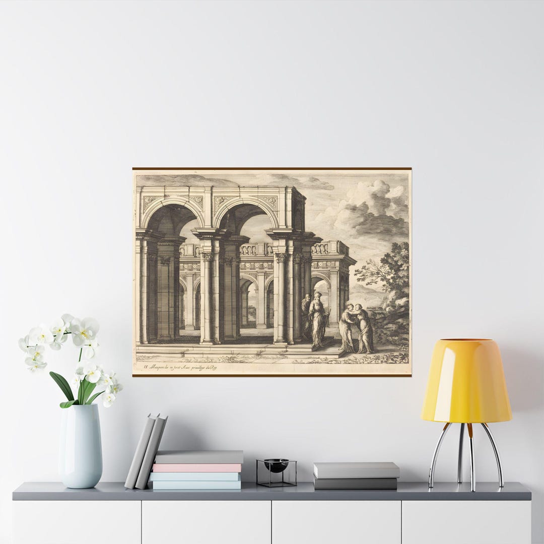 The Visitation: Classical Colonnade With Biblical Figures - Fine Art ...