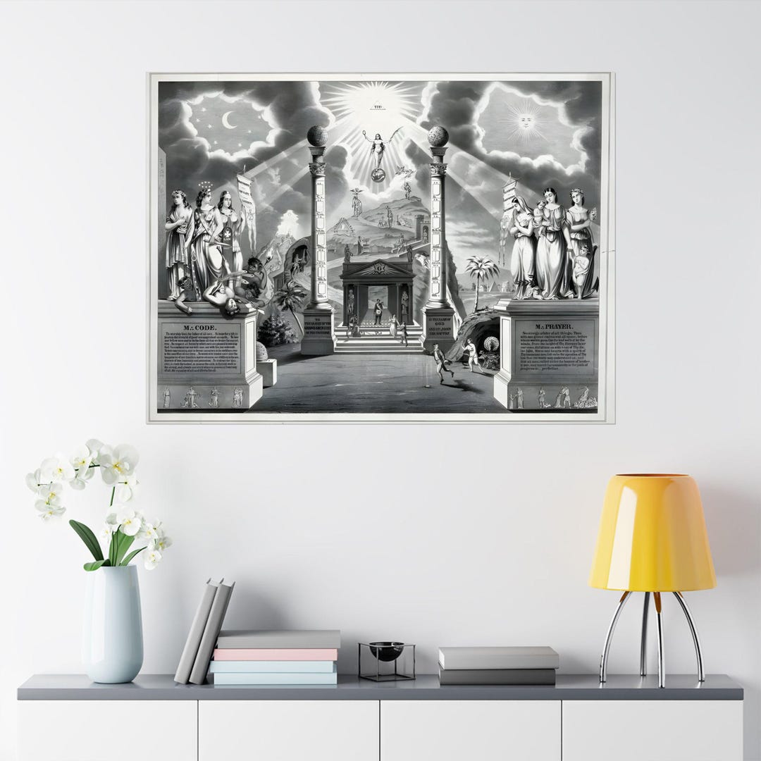 The Masonic Path: Pillars of Wisdom Between Heaven and Earth - Fine Art ...