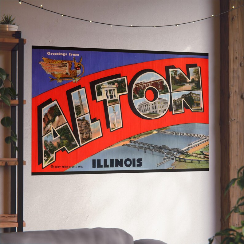 Vintage Alton: A River Town's Charms in Large Letters - Fine Art Poster ...