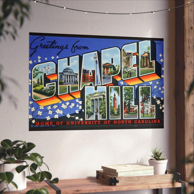 Vintage Chapel Hill: UNC Campus Landmarks Postcard Greetings Fine Art ...