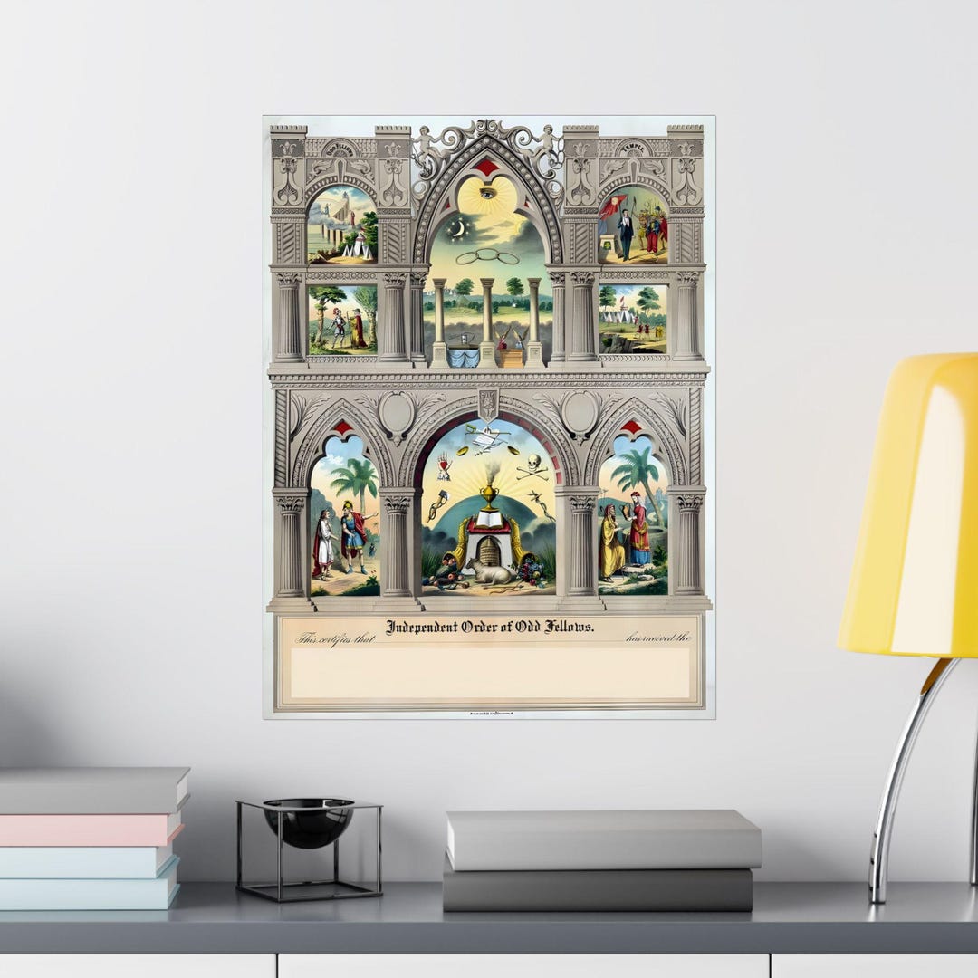 Symbolic Tableau of the Independent Order of Odd Fellows - Fine Art ...