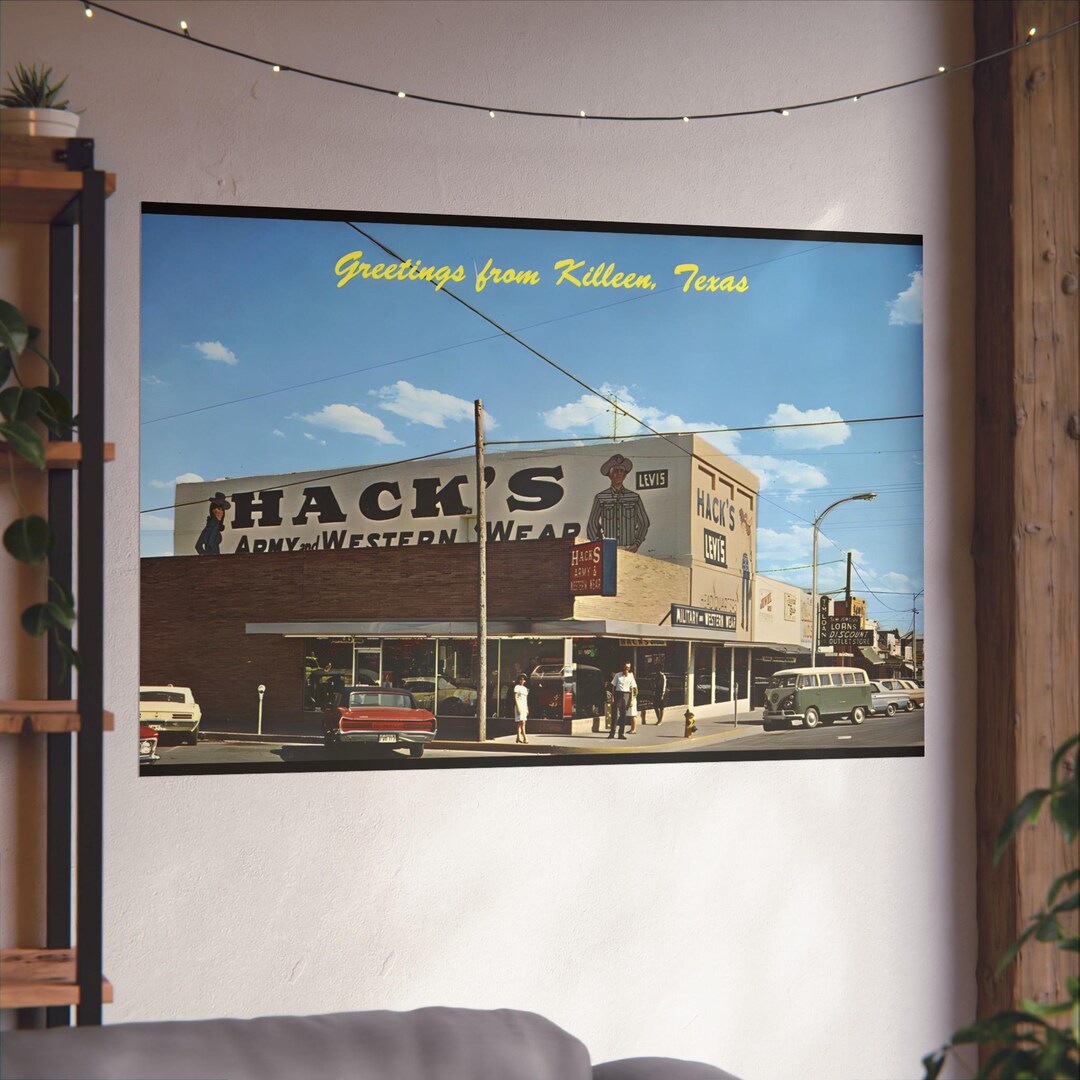 Killeen Americana Postcard Art: Hacks Army & Western Wear in the 1960s ...