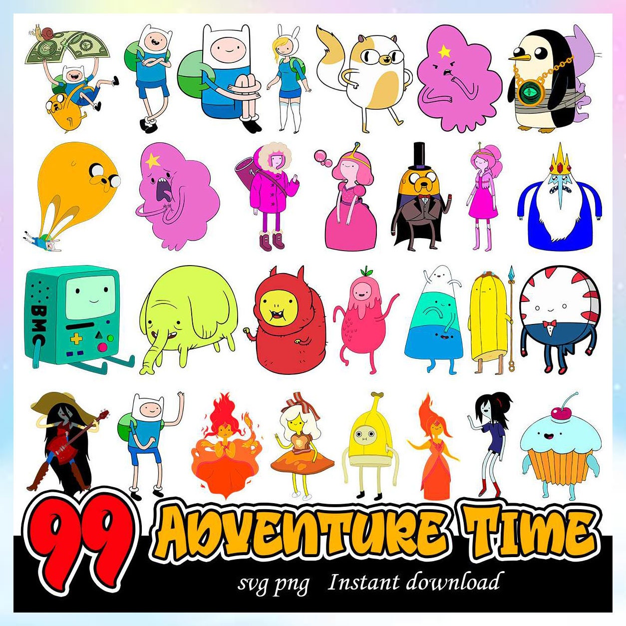 Adventure Time Svg Bundle, Adventure Time Png Bundle, Adventure Time ...