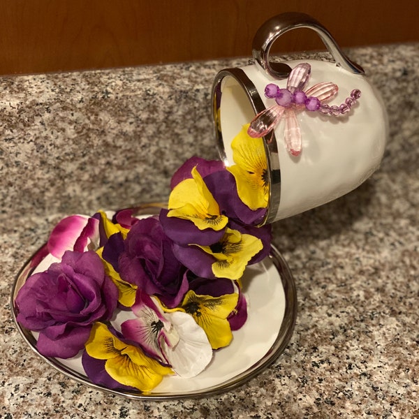 Purple Tea Cup - Etsy